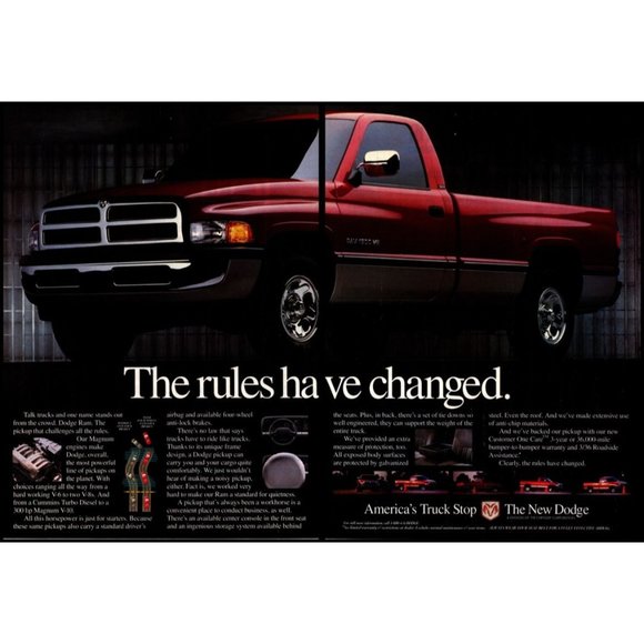 Dodge | Art | 995 Dodge Ram 150 Pickup Truck 2 Page Vintage Print Ad ...